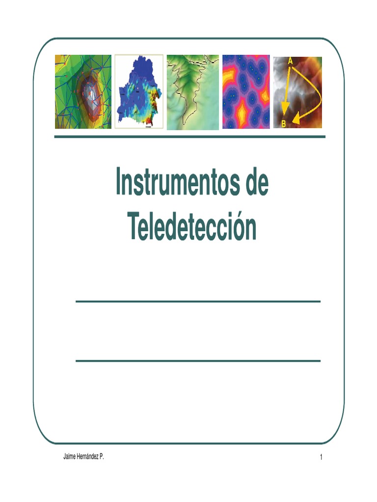 04 Instrumentos de Teledetecci N PDF | PDF | Dispositivo de carga ...