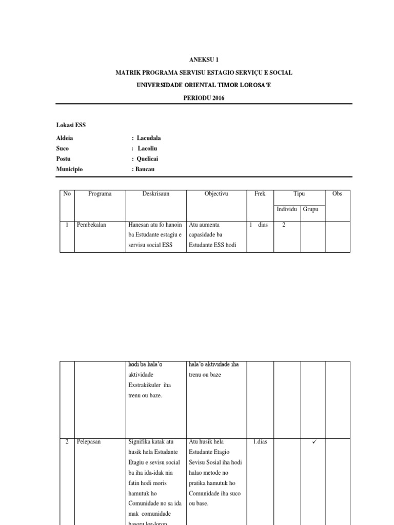 Matrix Programa | PDF