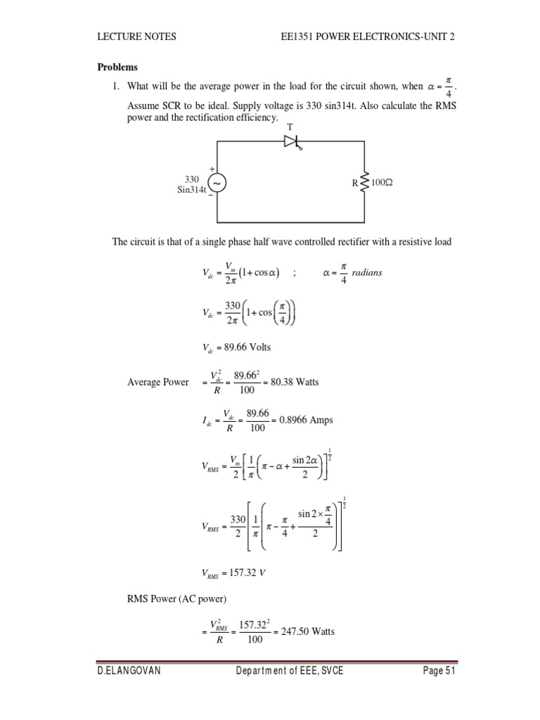 Power Electronics | PDF | Rectifier | Root Mean Square