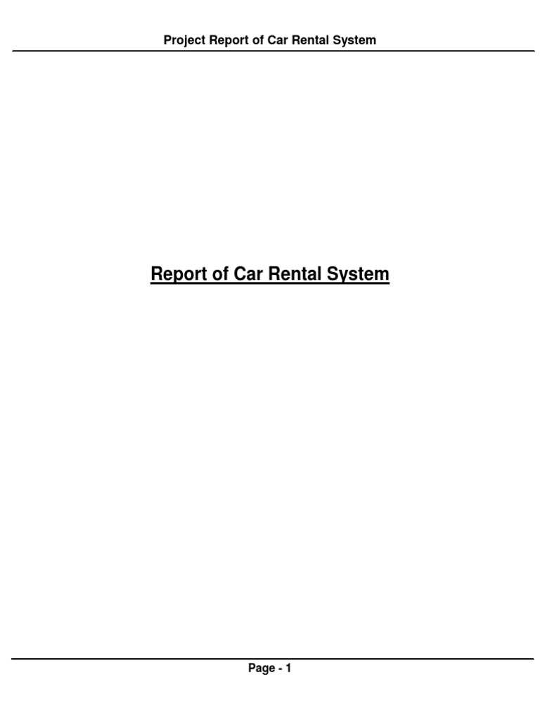 Car Rental System | PDF | Databases | Software Testing