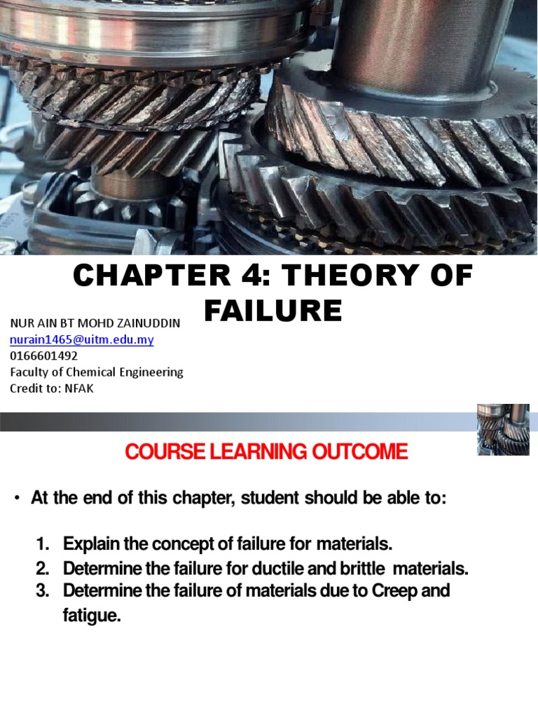 CHAPTER 4 - Theory of Failure | PDF | Fracture | Creep (Deformation)