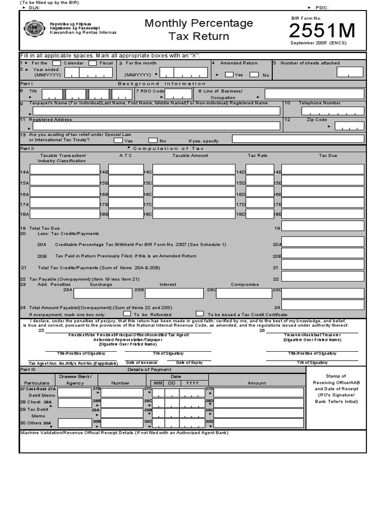 BIR Form 2551-M | PDF