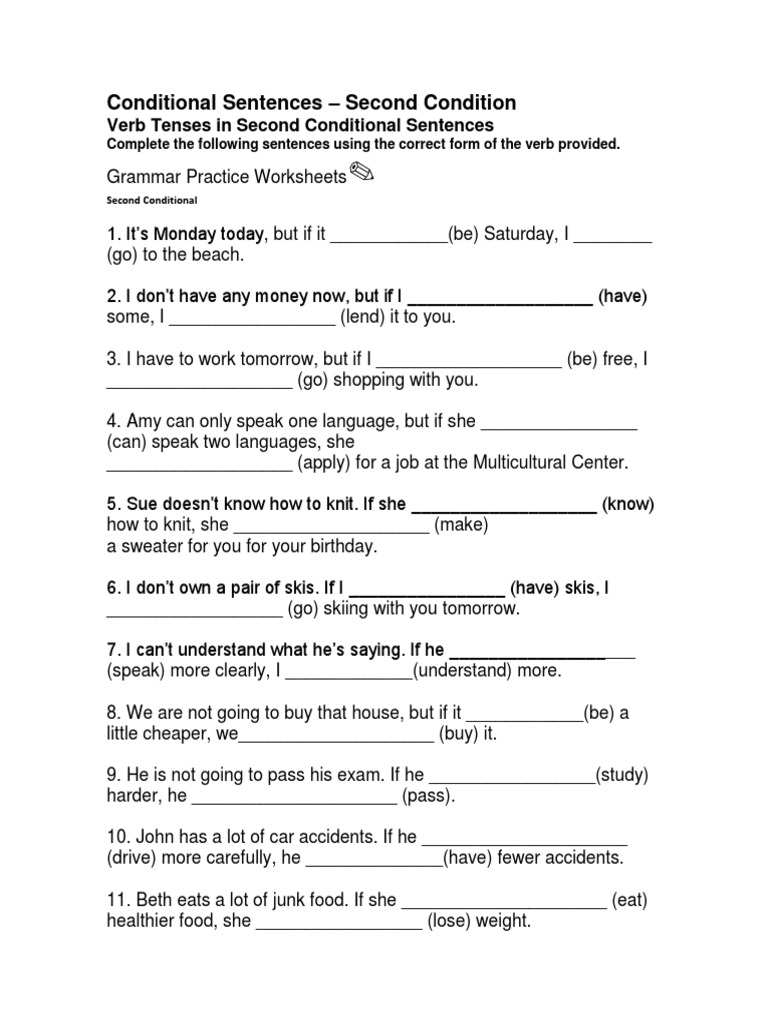 SECOND Conditional Sentences | PDF