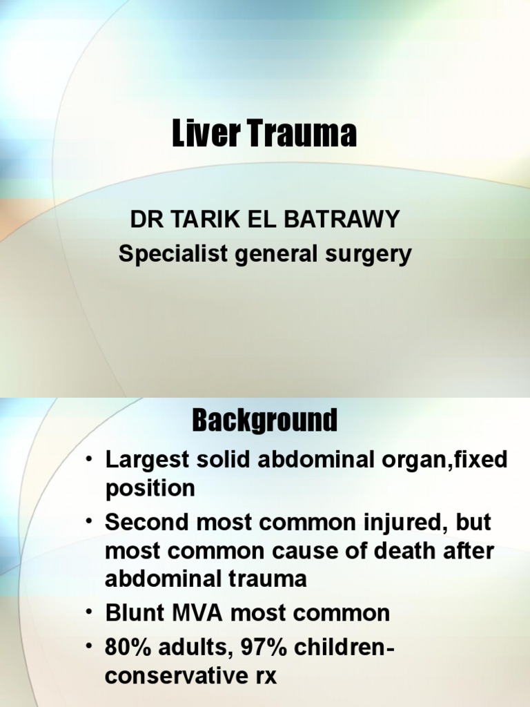 Liver Trauma | PDF | Liver | Bleeding