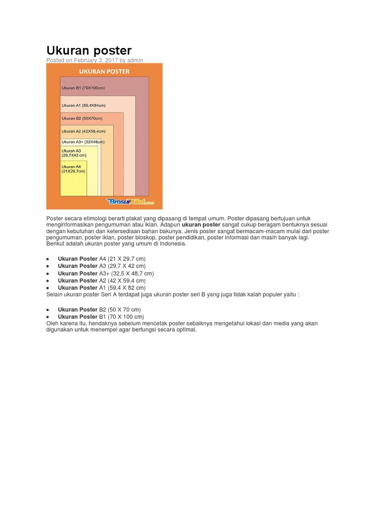 Ukuran Poster: Posted On February 3, 2017 by Admin | PDF