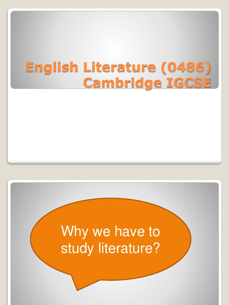 English Literature (0486) Cambridge IGCSE | PDF | Classics | General ...