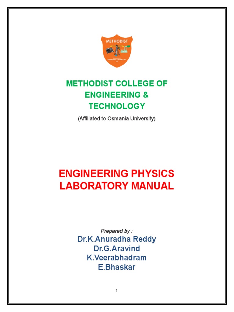 Engineering Physics Lab Manual | PDF | P–N Junction | Diffraction
