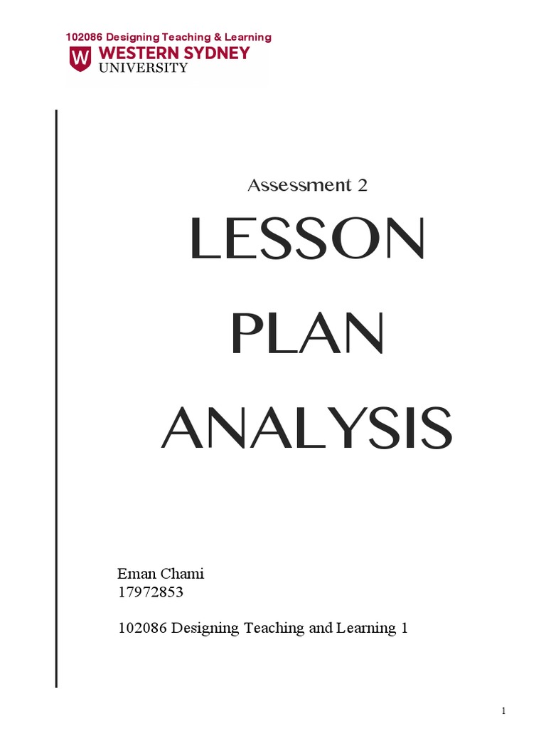 Lesson Plan Analysis | PDF | Lesson Plan | Educational Assessment
