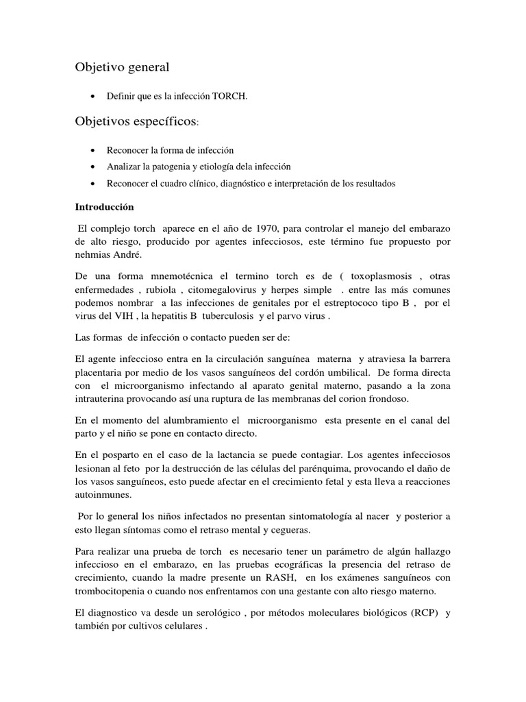 Complejo Torch | PDF | El embarazo | Infección