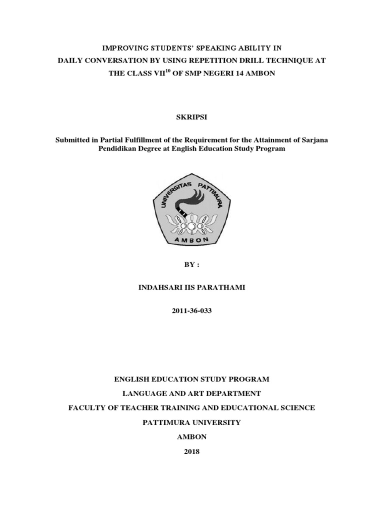 Indahsari I.P - Improving Students' Speaking Ability by Using ...