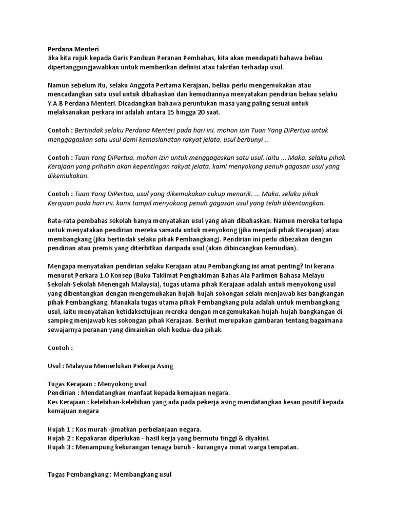 Tugas Dan Peranan Pendebat | PDF | Politik