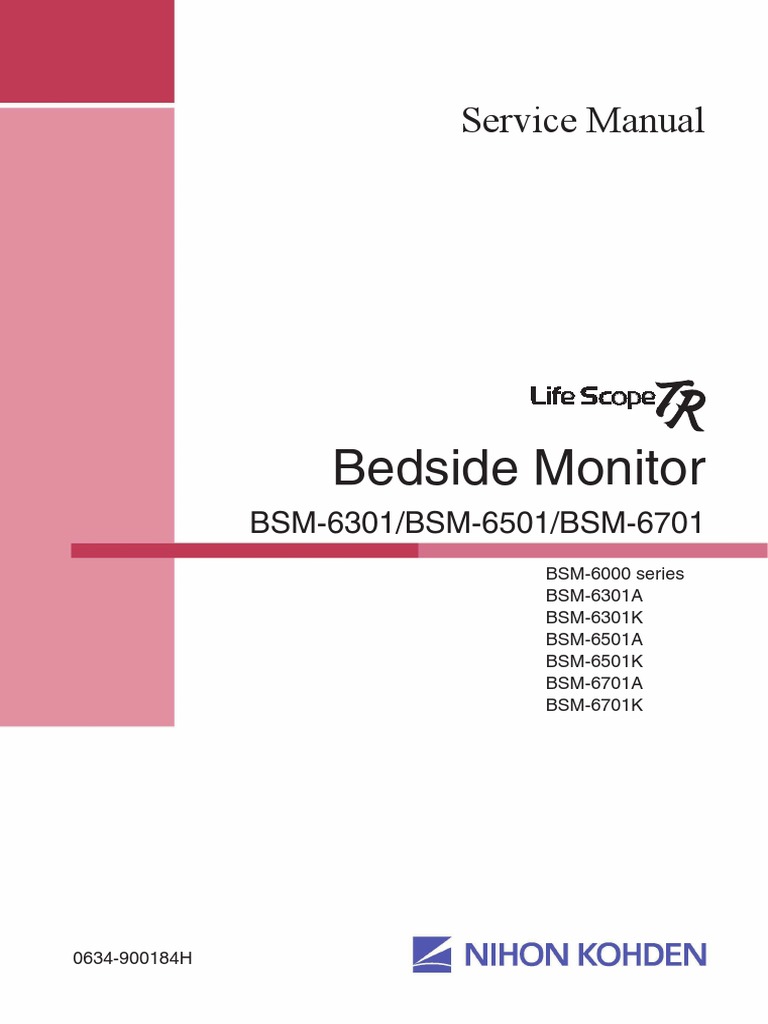 Nihon Kohden Life Scope BSM 6000 Series | PDF | Electrical Connector ...