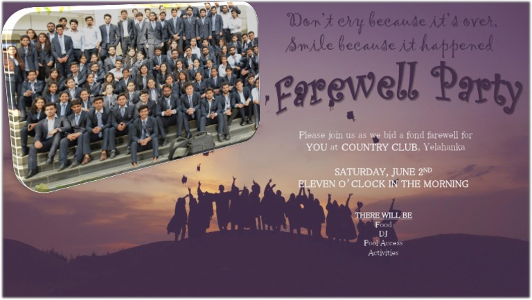 Please Join Us As We Bid A Fond Farewell For YOU at COUNTRY CLUB ...