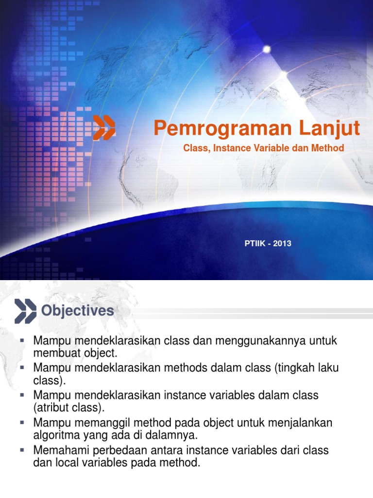 Class Instance Variable Dan Method | PDF | Method (Computer Programming) | Parameter (Computer ...