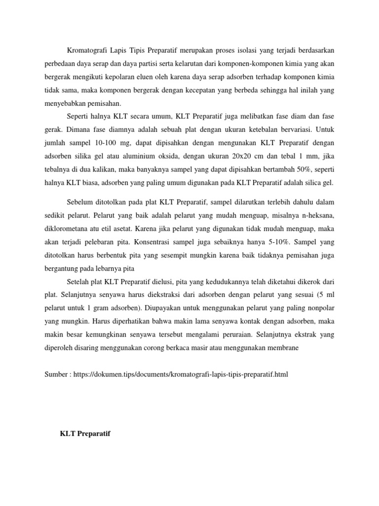 KLT Preparatif | PDF