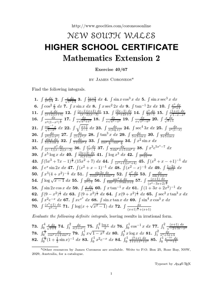Integration Practice | PDF | Mathematical Analysis | Calculus
