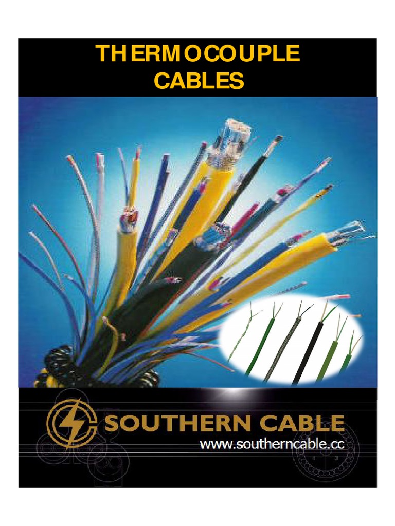 Thermocouple Cables Overview and Types | PDF | Thermocouple ...