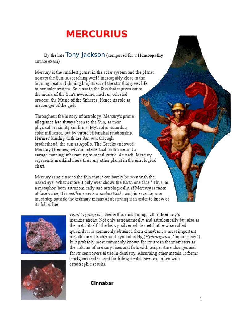 Tony Jackson Mercurius | PDF | Alchemy | Mercury (Element)