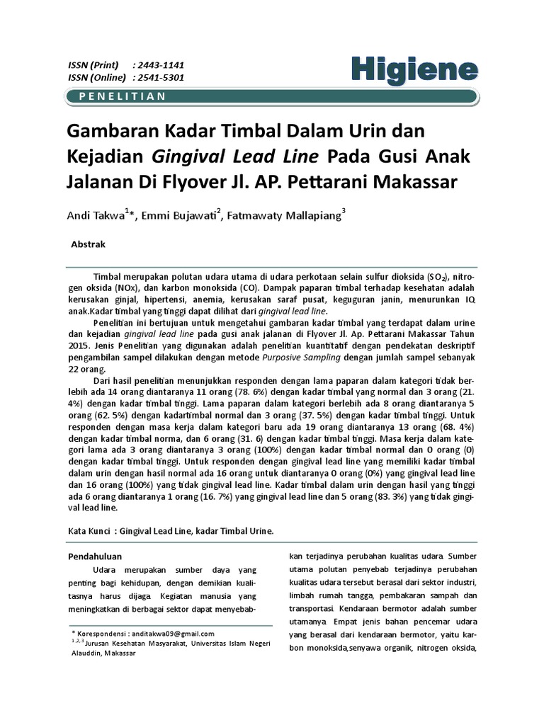 Jurnal Timbal Pdf