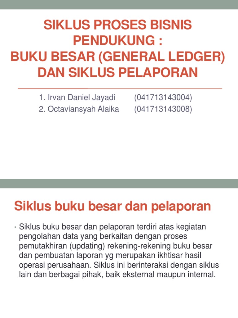 Siklus Buku Besar Dan Pelaporan | PDF