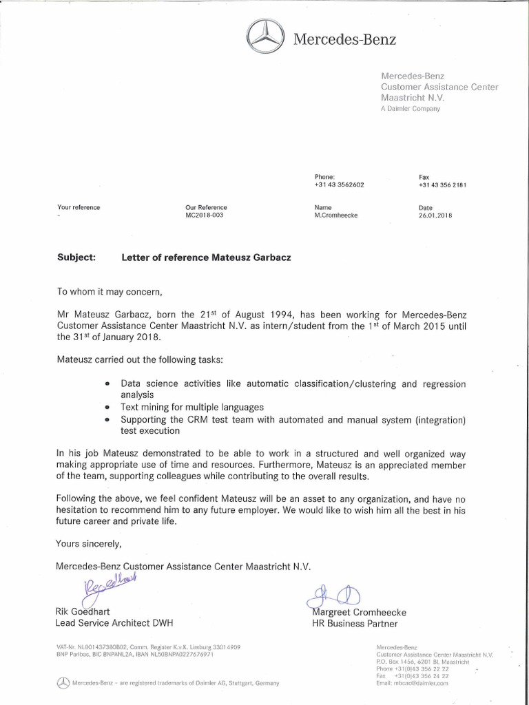 Letter of Recommendation | PDF | Areas Of Computer Science ...