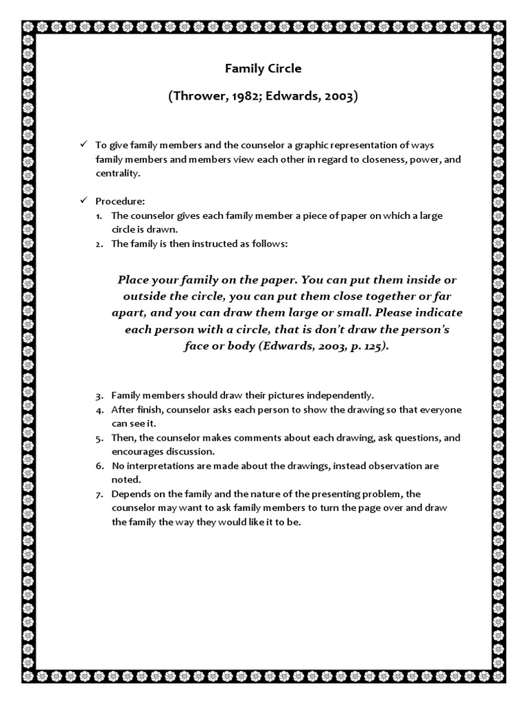 Family Circle (Thrower, 1982 Edwards, 2003) | PDF