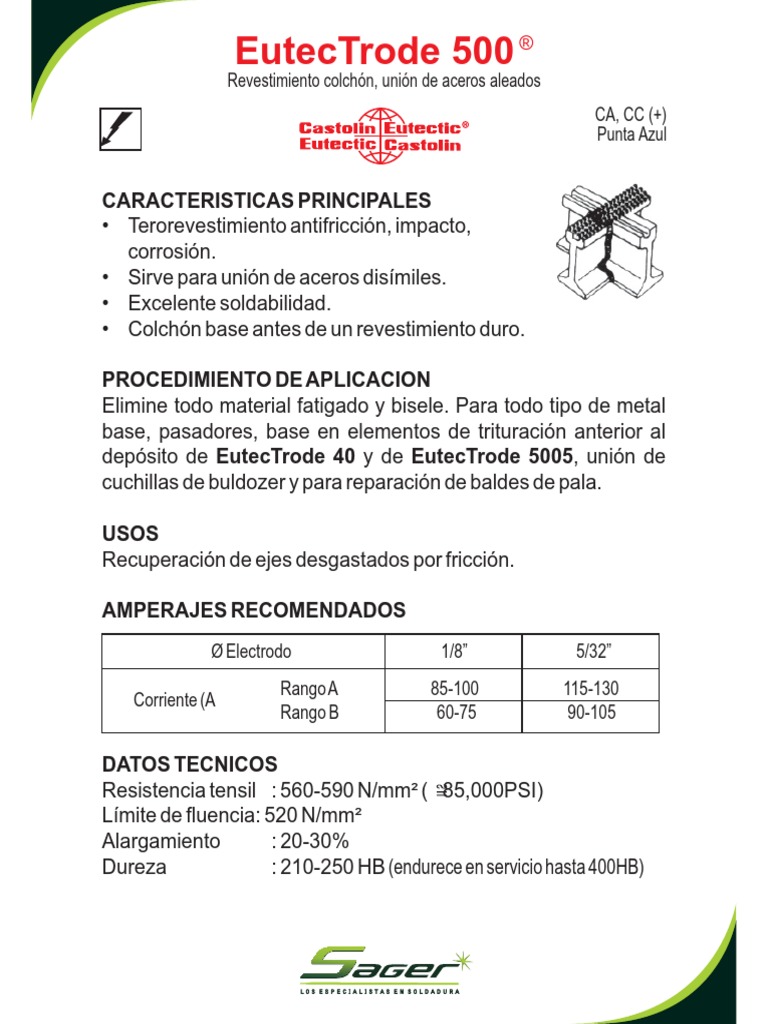 Eutectrode 500 | PDF | Hogar, jardinería y bricolaje | Tecnología
