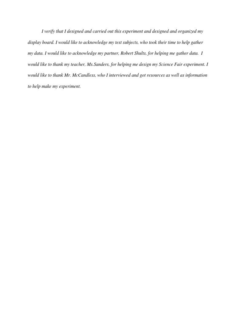 Verification Statement and Acknowledgement | PDF