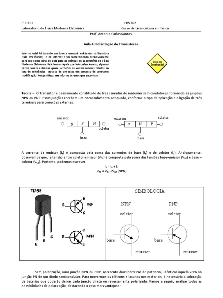 Aula 04 | PDF | Transistor | Rede elétrica