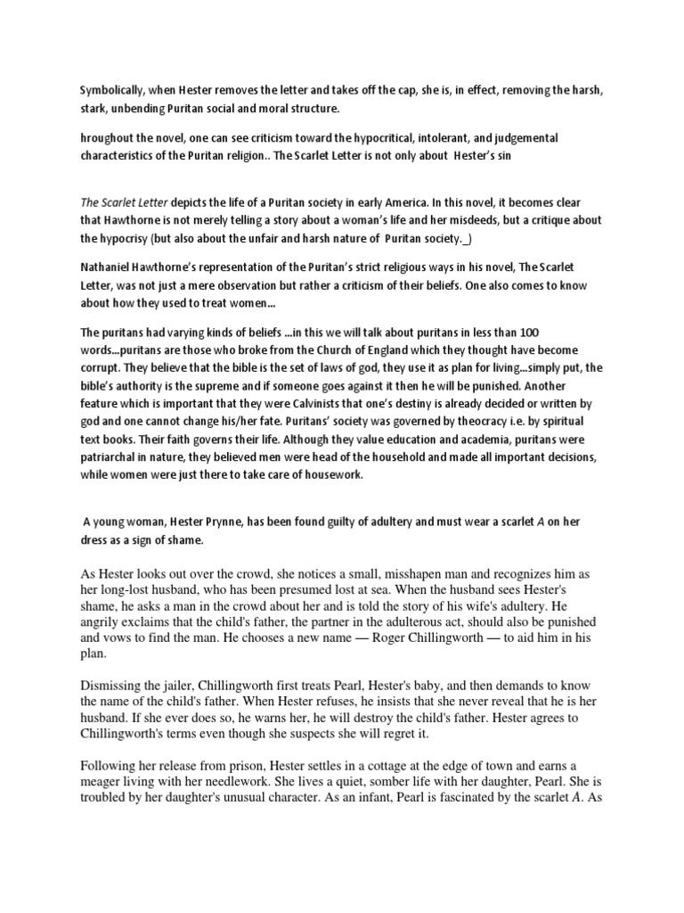 Scarlet Letter A | PDF | The Scarlet Letter | Puritans