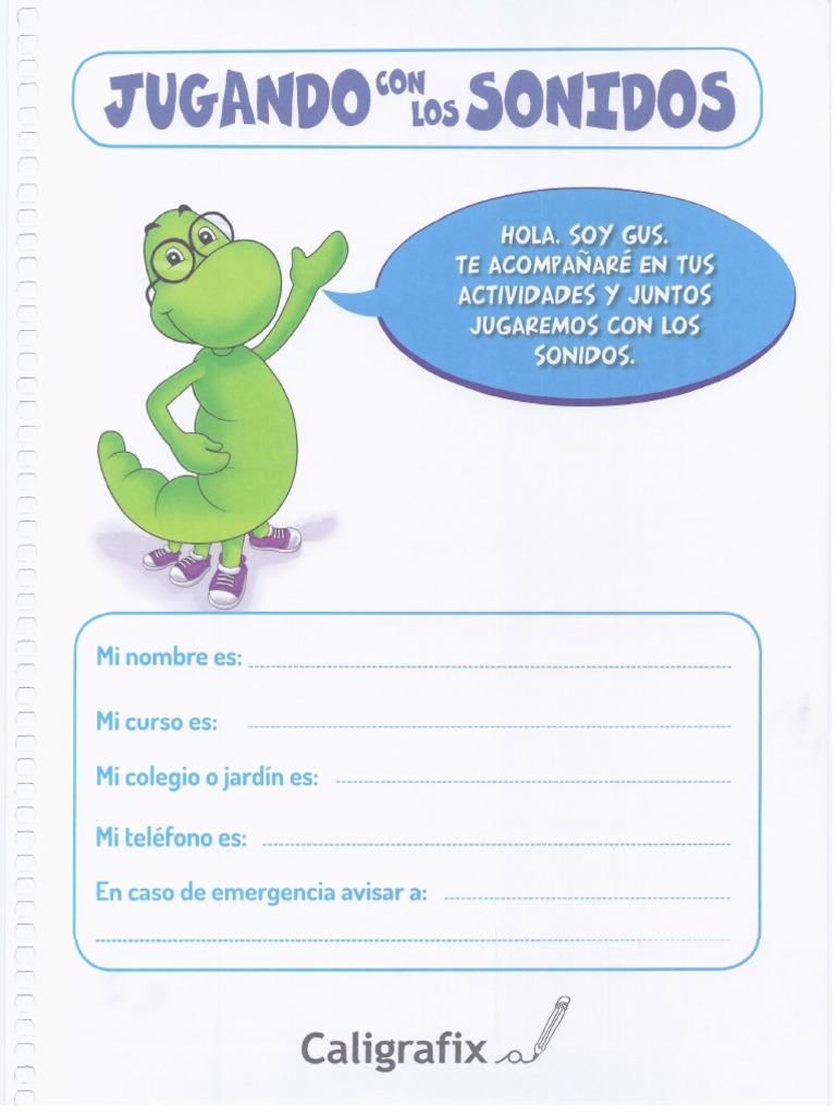 1 Jugando Con Los Sonidos - Conciencia Fonologica - Caligrafix | PDF
