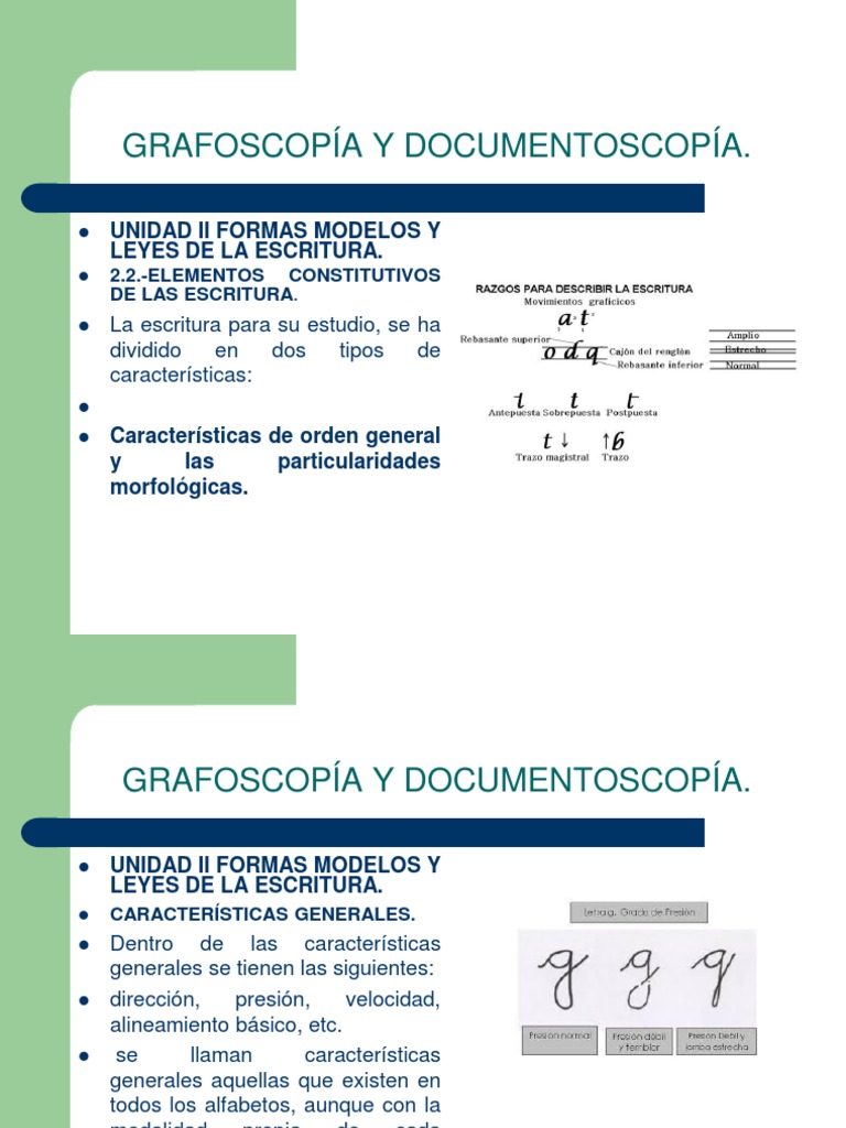 Grafoscopía y Documentoscopía4 | PDF | Escritura