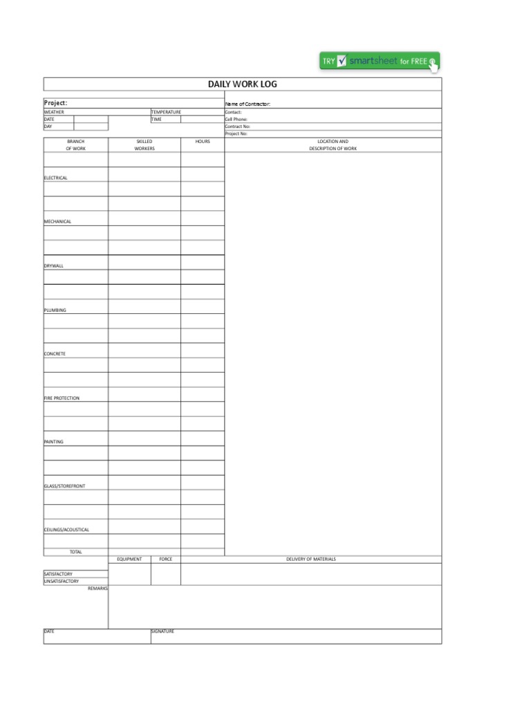Daily Inspection Report Template | PDF