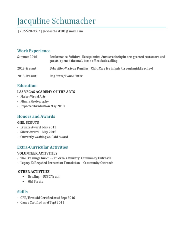 Jackie Resume 1 | PDF | Scouting
