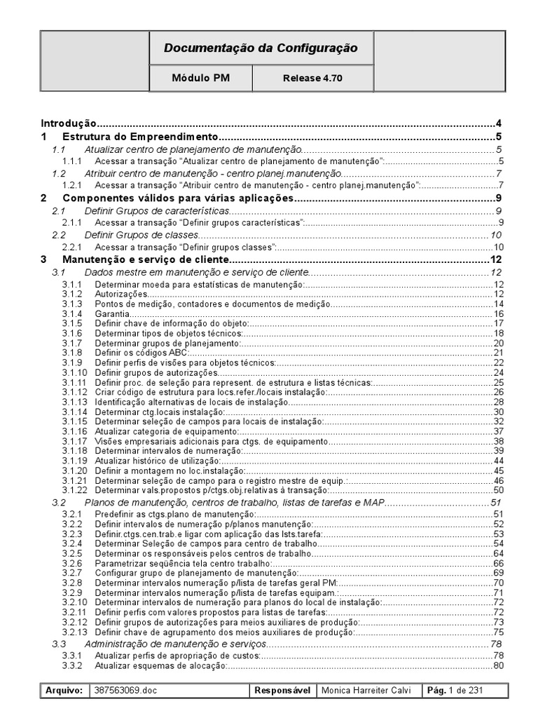 Customizing - Modulo - PM AMBEV3 - Com CM30 | PDF