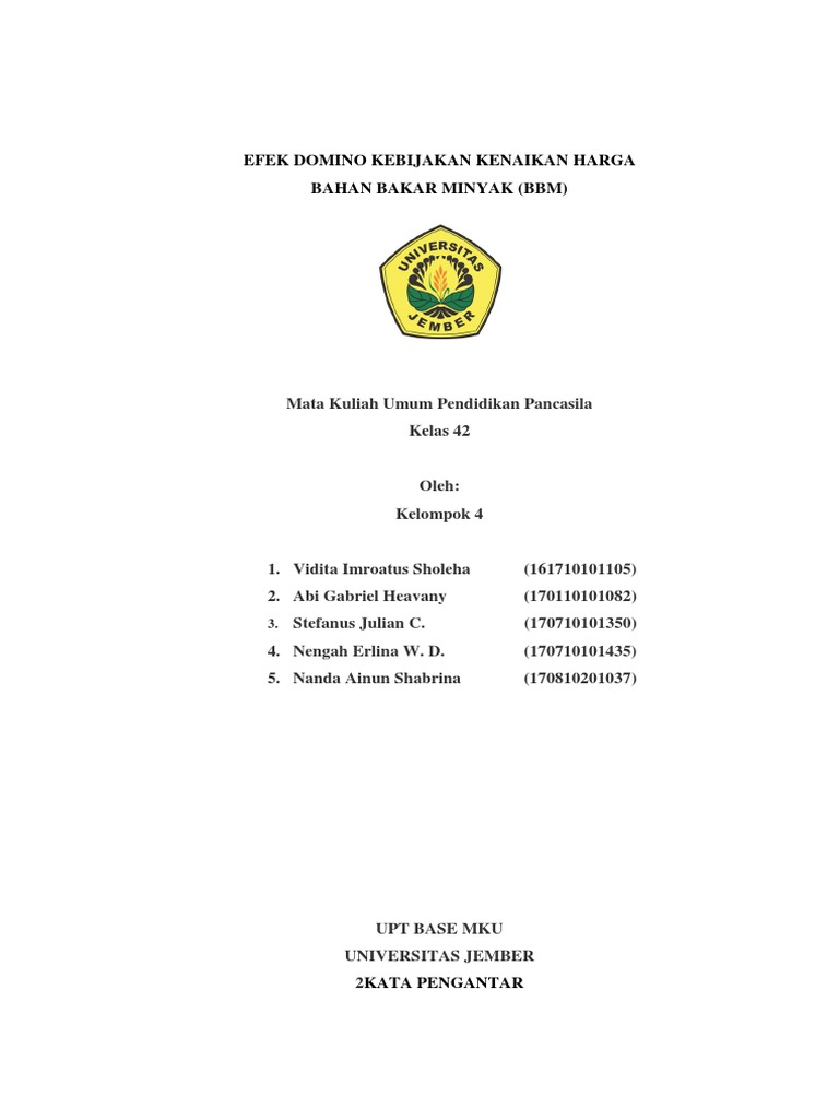 Pancasila Kelompok 4 BBM | PDF