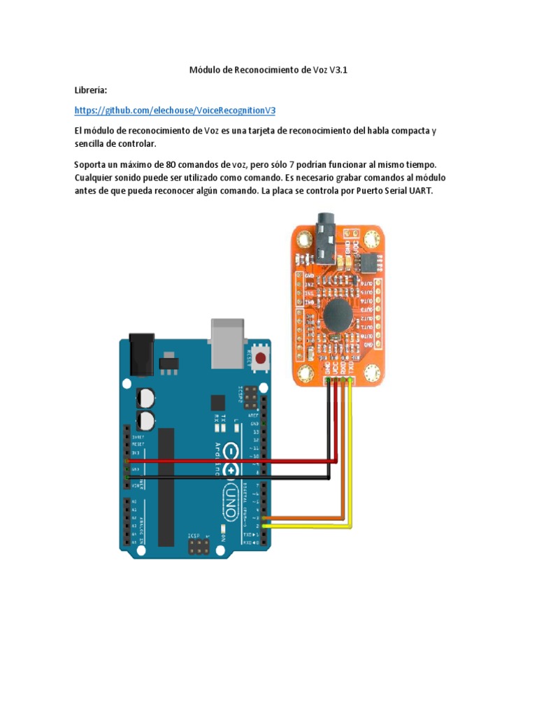 Módulo de Reconocimiento de Voz V3.1 | Arduino | Redes sociales y digitales