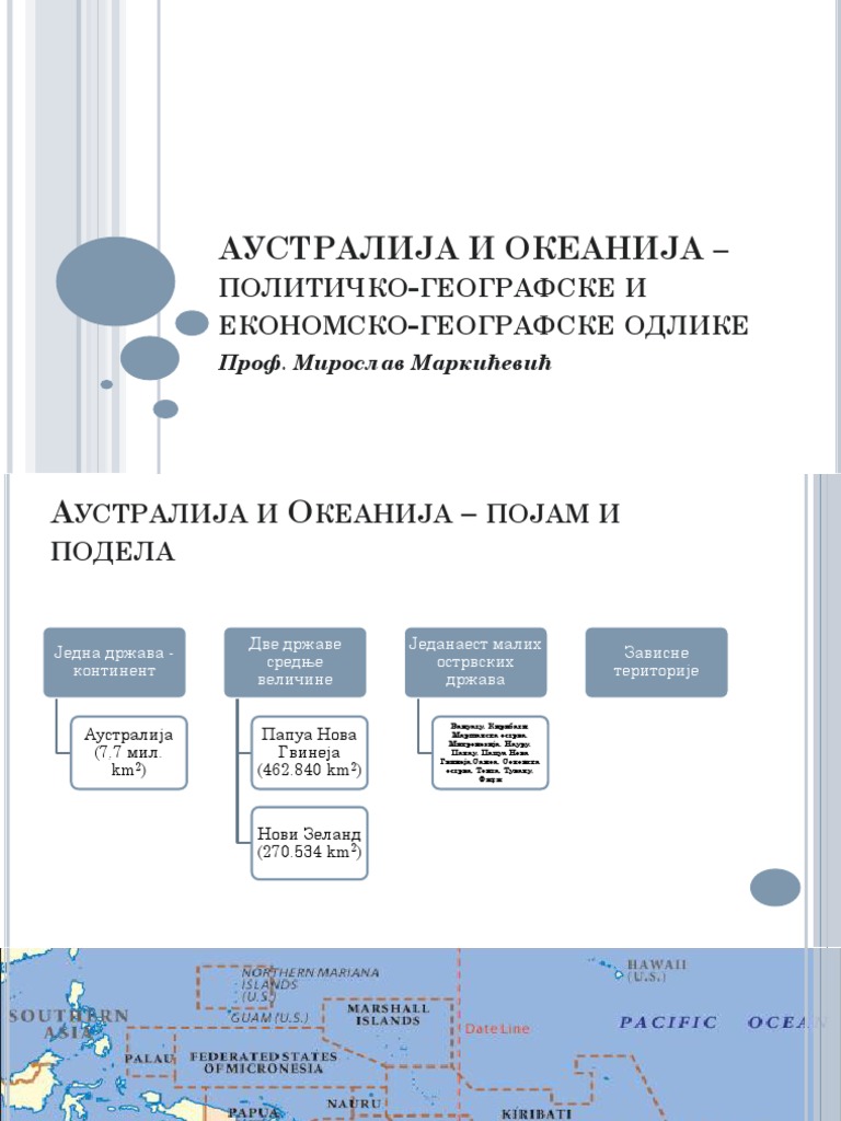 Australija I Okeanija - Politicko-Geografske I Ekonomsko-Geografske Odlike | PDF