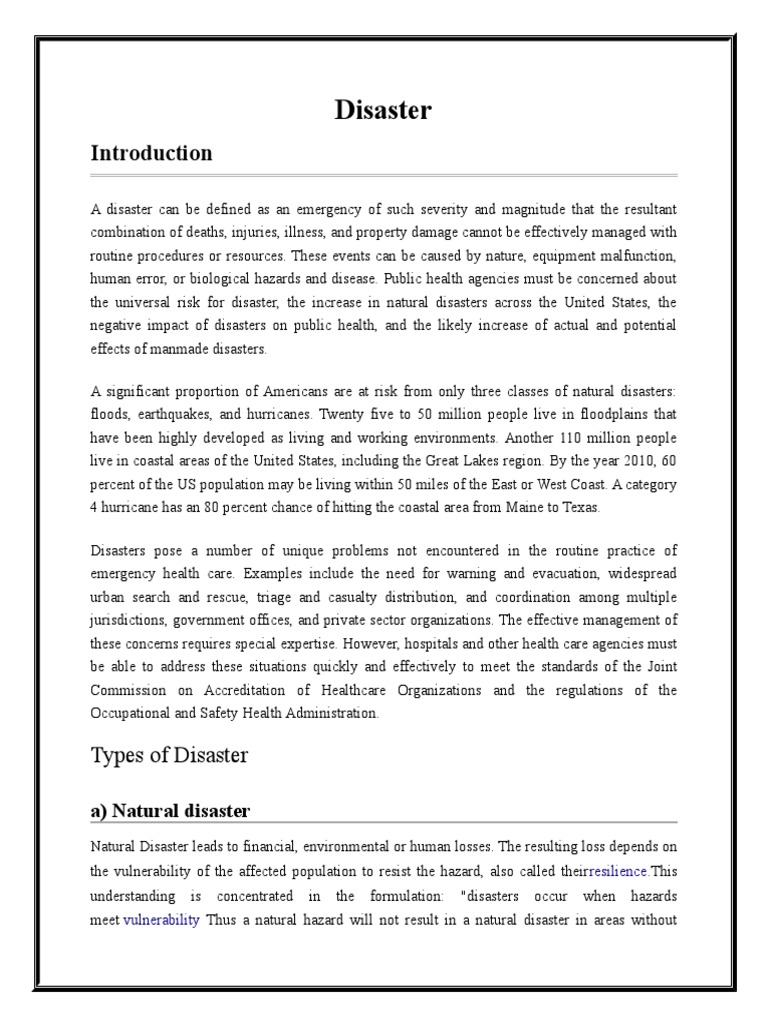 Disaster | PDF | Natural Disasters | Earthquakes