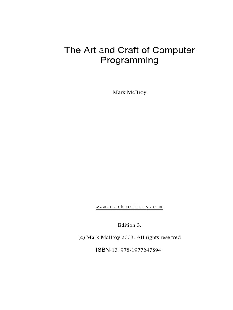 The Art and Craft of Computer Programming | PDF | Array Data Structure ...