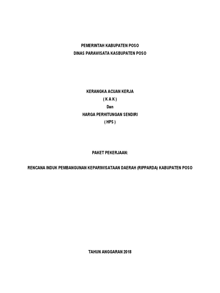 Kak Revisi Ripparda Poso | PDF