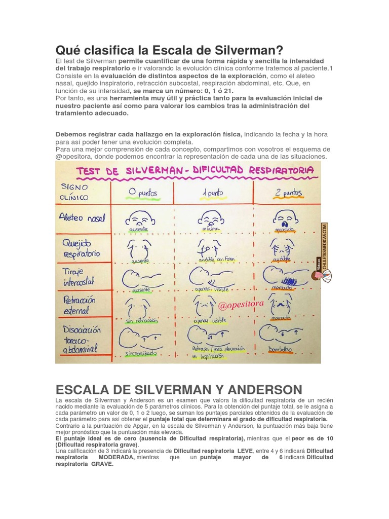 Qué Clasifica La Escala de Silverman | PDF | Medicina | Enfermedades y ...