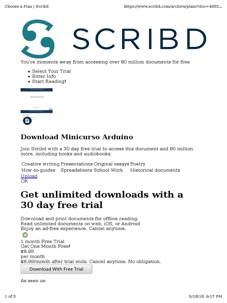 Scribd Subscription and Trial Options: Choosing a Plan for Unlimited ...