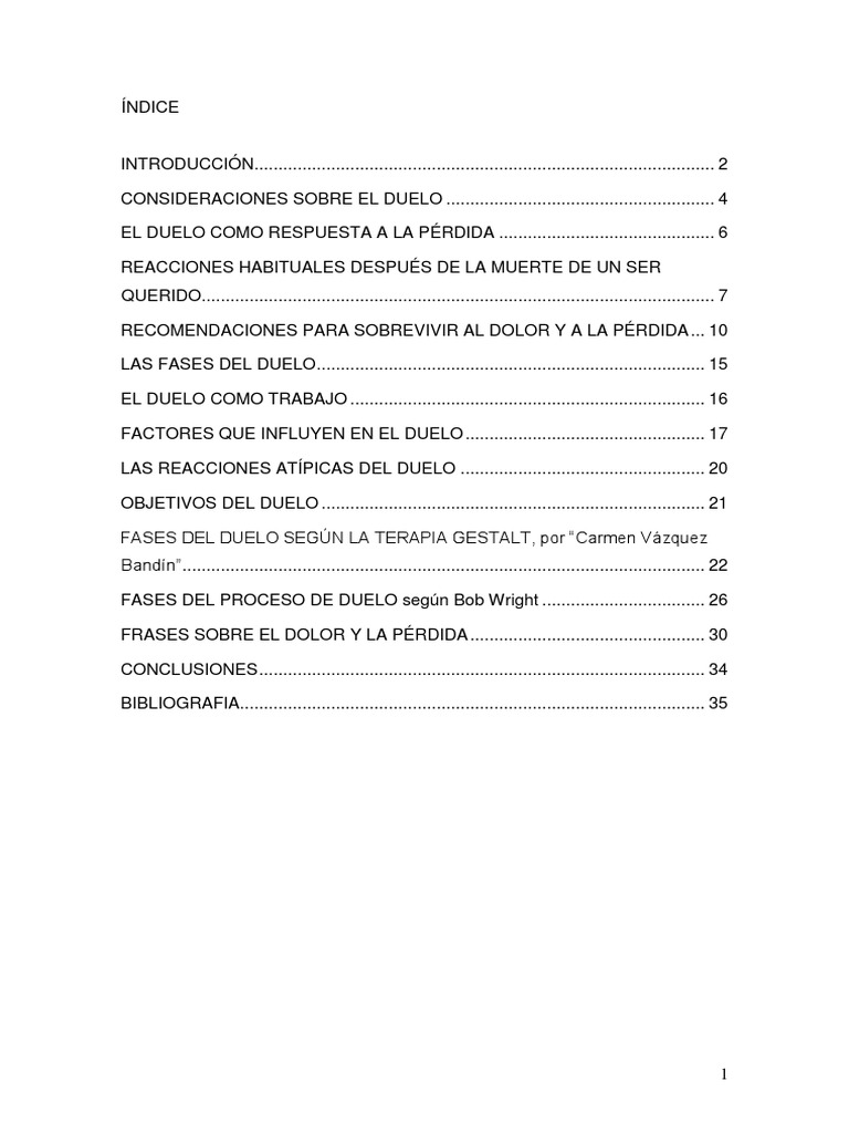 Etapas y Consideraciones del Duelo | PDF | Dolor | Muerte