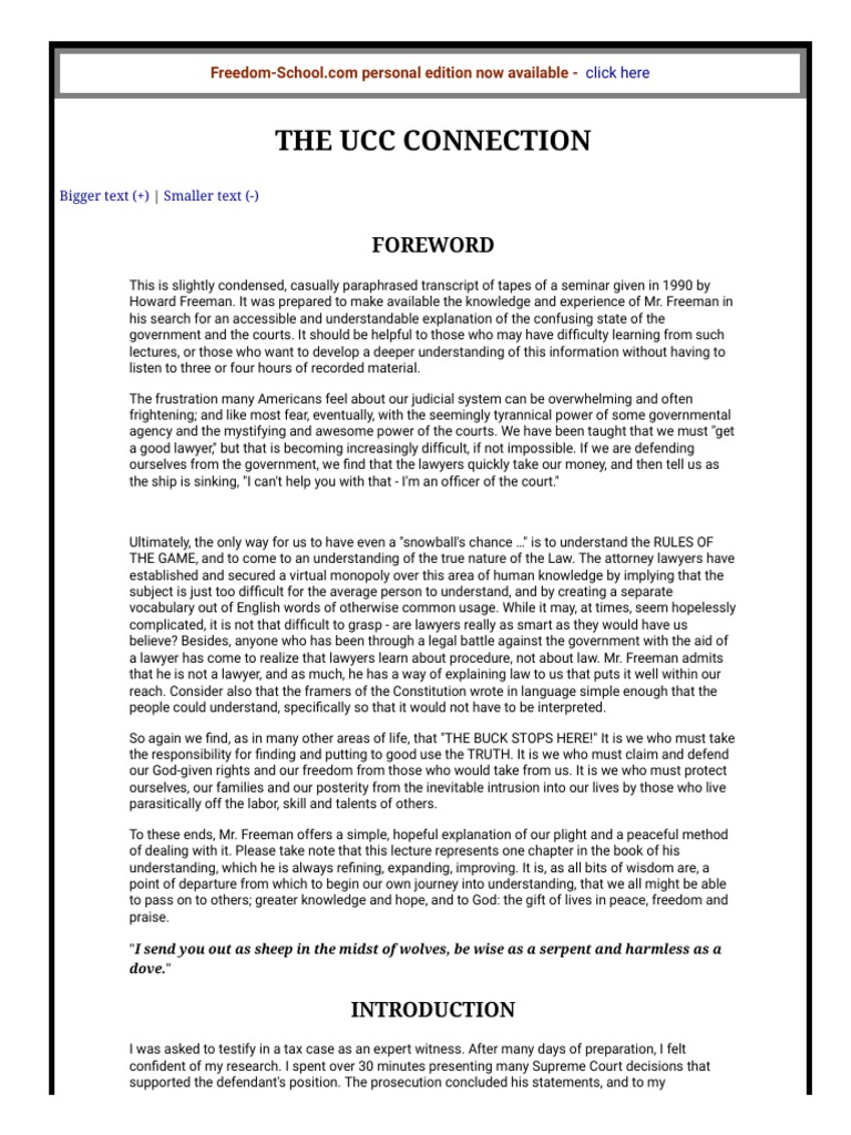 The UCC Connection, by Howard Freeman | PDF | Http Cookie | Uniform ...