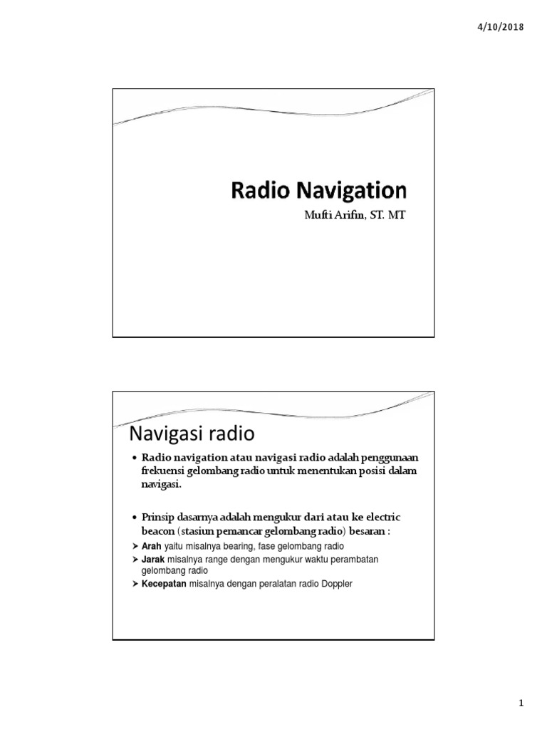 Radio Navigation Systems Guide | PDF