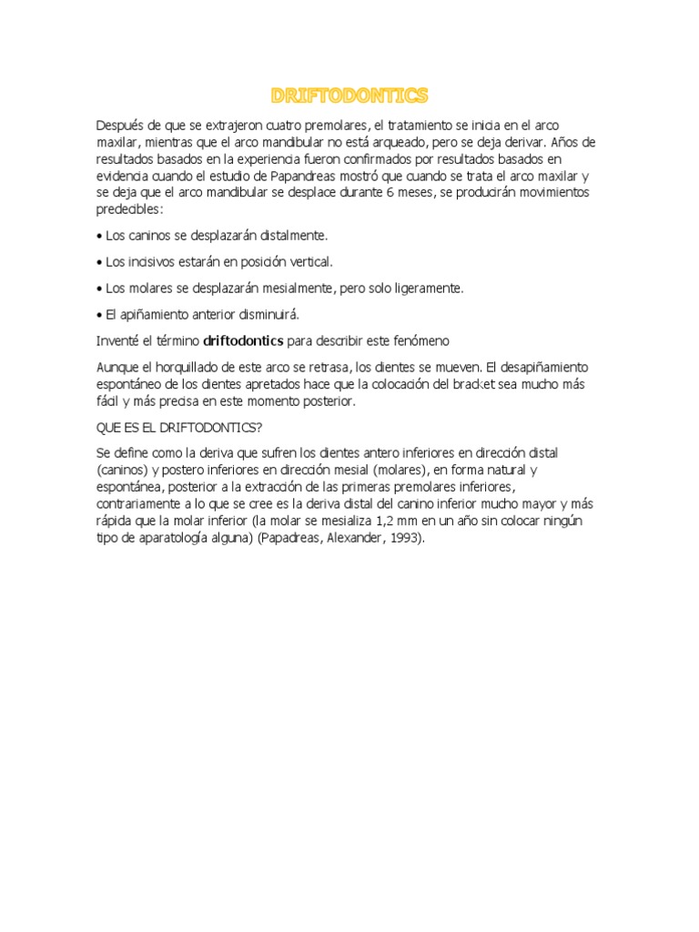 DRIFTODONTICS | PDF