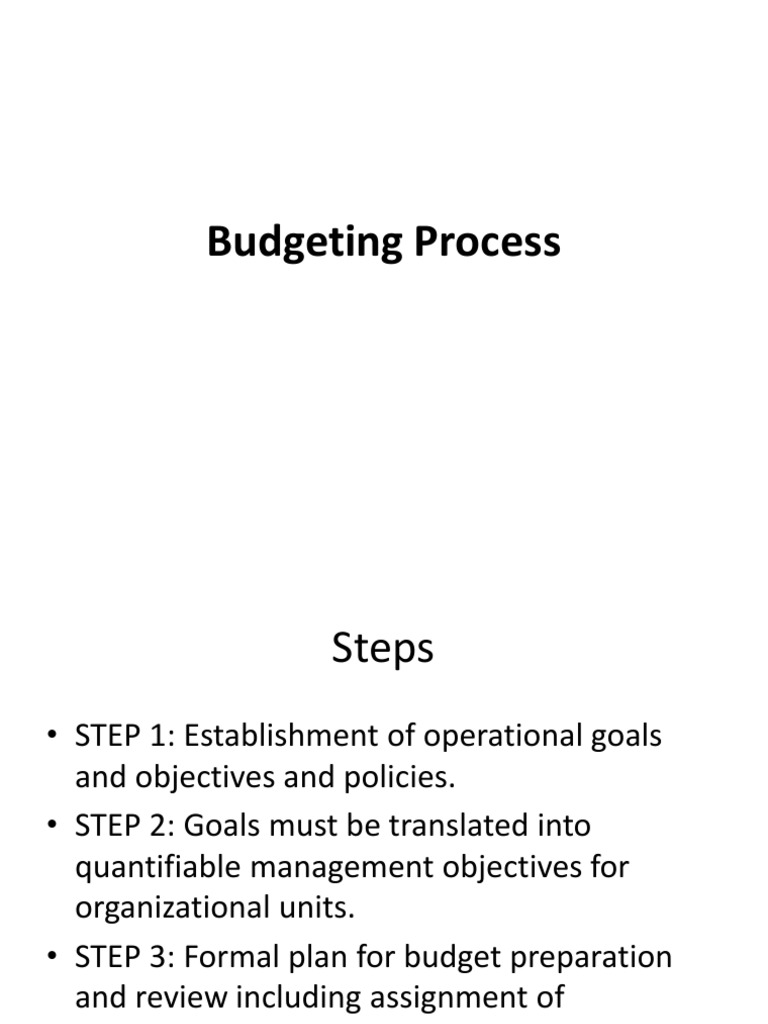 Budget Process | PDF
