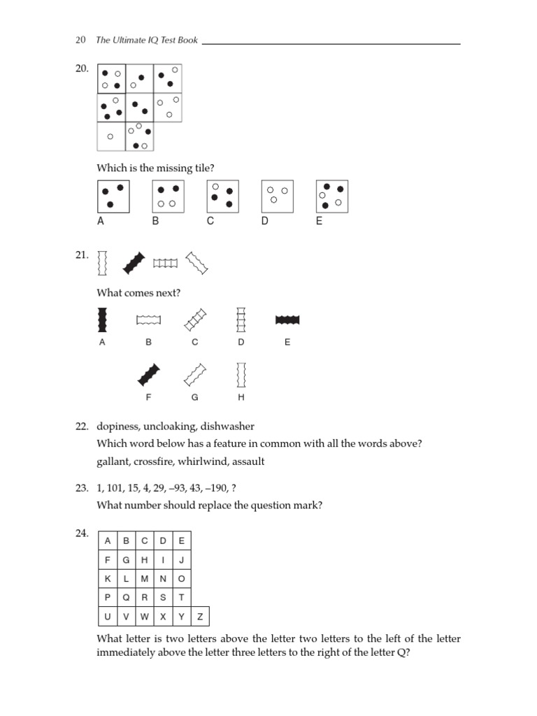 Ultimate IQ Test Book Overview | PDF