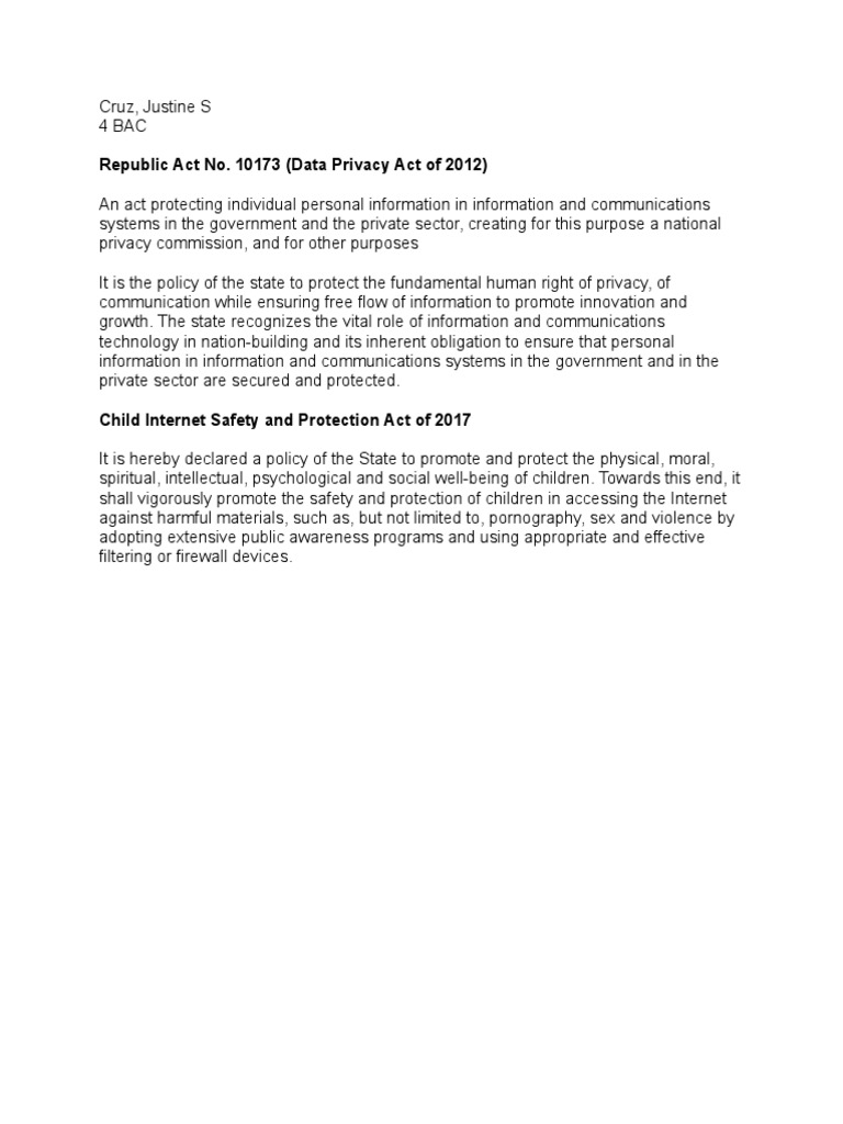 Republic Act No. 10173 (Data Privacy Act of 2012) | PDF | Boycott | Privacy